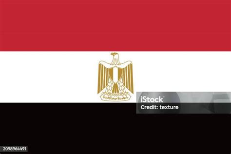 이집트 국기입니다 표준 크기 공식 비율입니다 직사각형 플래그입니다 표준 색상 플래그 아이콘입니다 디지털 일러스트레이션 컴퓨터