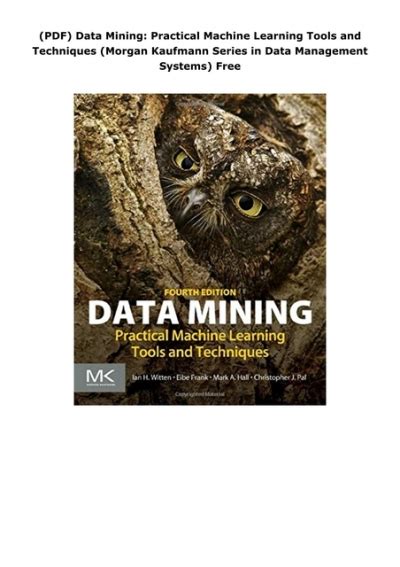 Pdf Data Mining Practical Machine Learning Tools And Techniques Morgan Kaufmann Series In
