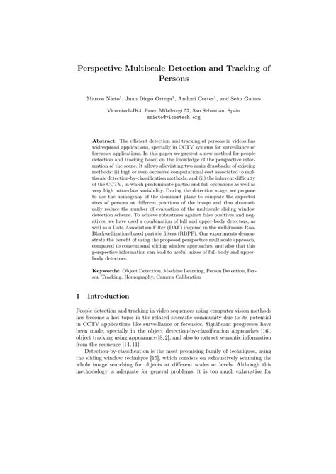 pdf perspective multiscale detection and tracking of persons
