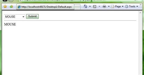 Drop Down List Control In Aspnet