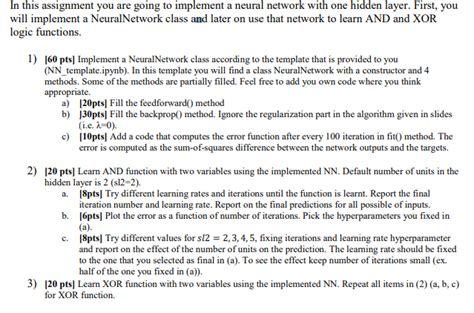 Implement A Neural Network With One Hidden Layer