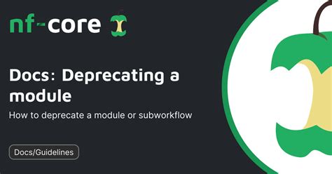 Docs Deprecating A Module
