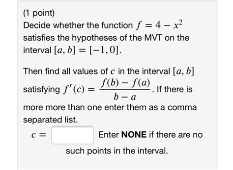 solved 1 point decide whether the function f 4 x2