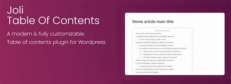 Best Wordpress Plugin For The Table Of Contents