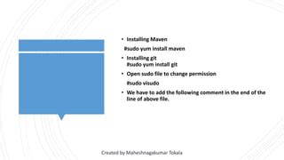 Continuous Integration Jenkins Installation In Ec2 Instace Linux PPT