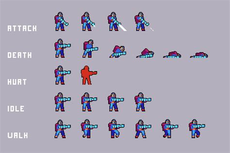 Platformer Enemy Sprite Sheets By Free Game Assets Gui Sprite Tilesets