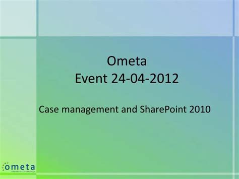 Ppt Ometa Event 24 04 2012 Powerpoint Presentation Free Download Id1628129