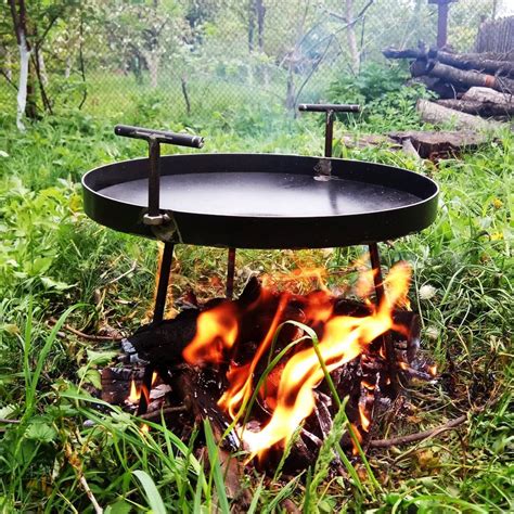 Сковорода Из Диска Бороны 40 См с Крышкой и Чехлом Садж для Костра ...