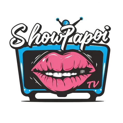 Logo Design For Showpapi Tv Playful Cartoon Tv Hot Lips With Dynamic