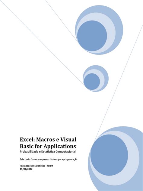 Apostila Excel Vba Pdf Macro Ciência Da Computação Janela
