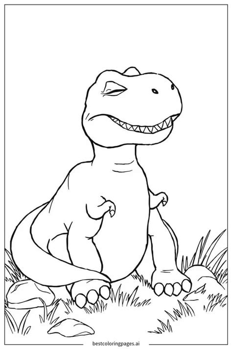 21 หน้าระบายสีภาพระบายสี ไดโนเสาร์ T Rex Pdf และ Png สำหรับพิมพ์ฟรี