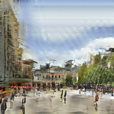 Generated Street Scene With Embedded Metrics Of Urban Walkability