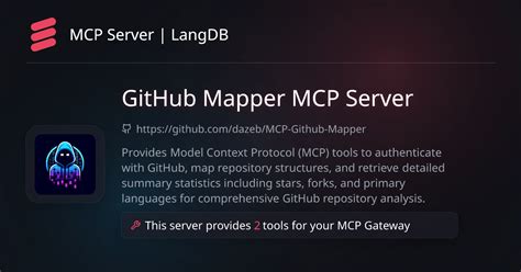 Github Mapper Mcp Server Langdb