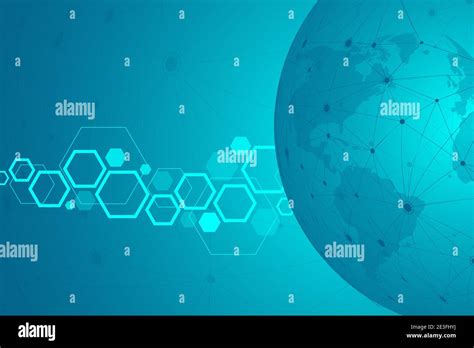 Global Network Connections With World Map Internet Connection Background Abstract Connection