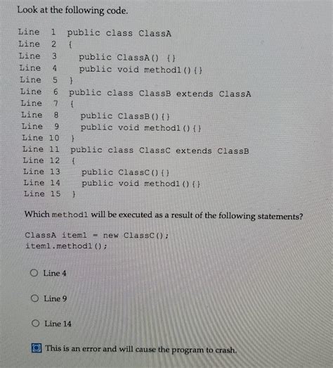 Solved Look At The Following Code Public Class Classi