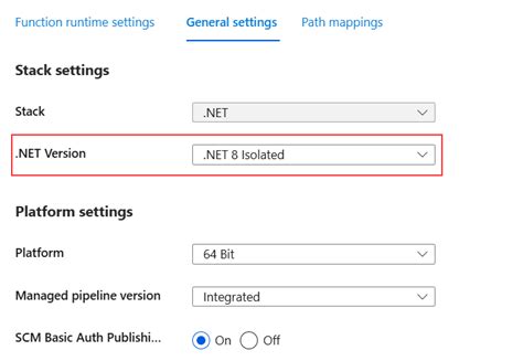 Net Core Azure Function Runtime Version Error Mismatch Or Unsupported Runtime Detected