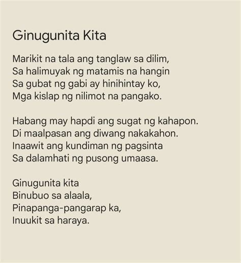 [tula] Ginugunita Kita Ni Maningning Miclat R Tula