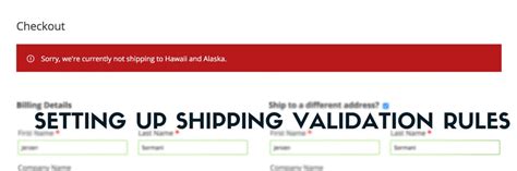 Setting Up Shipping Validation Rules In Woocommerce Shop Plugins