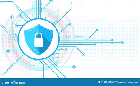 Vector Technology Illustration Communication Data Security Flat Stock Vector Illustration Of