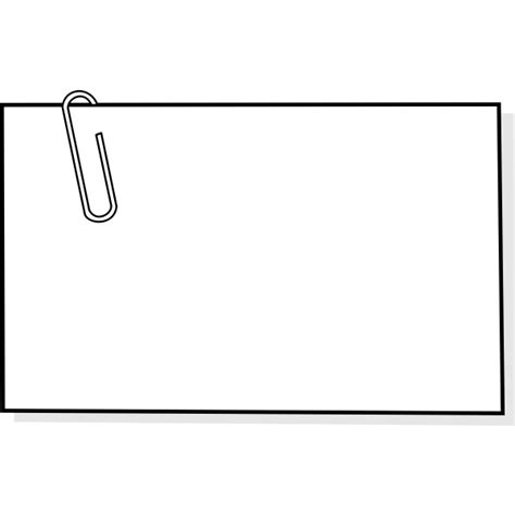 Note With Paperclip Free Svg