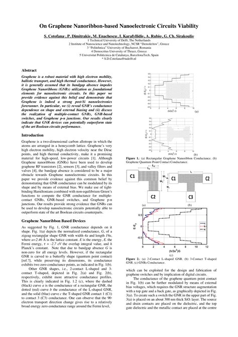Pdf On Graphene Nanoribbon Based Nanoelectronic Circuits Viability