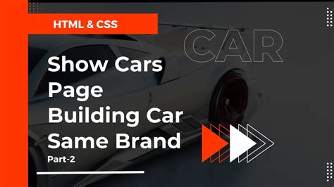 build car brand 2 show car page building a car website from scratch