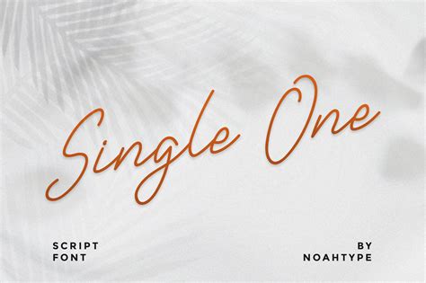 Single One Font NoahType Studio