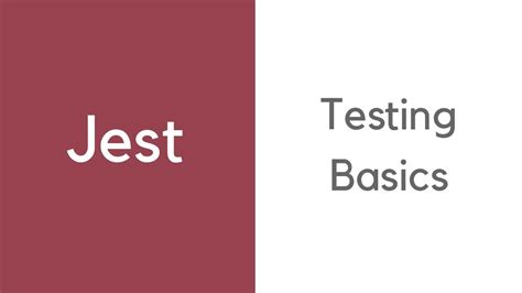 Jest Javascript Testing Basics With Jest Youtube