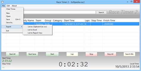 Race Timer Download Softpedia