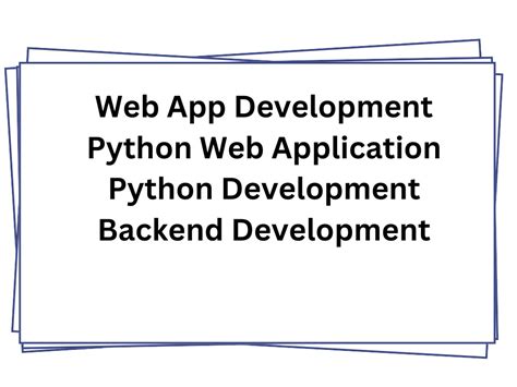Python Development For Web Applications Python Development Django Web App Upwork