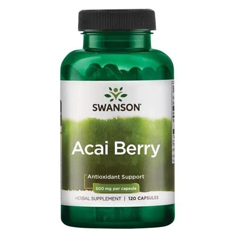 Swanson Acai Uogų Ekstraktas 500mg 120 Kaps Mutantlt Grupiniai