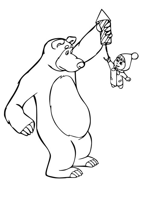 Dibujos Para Colorear De Masha Y El Oso Para Imprimir Dibujos Cute