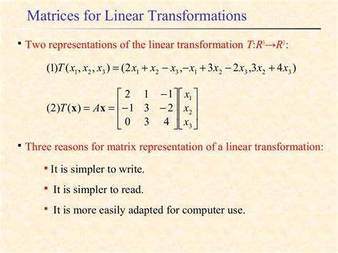 Linear Transformation
