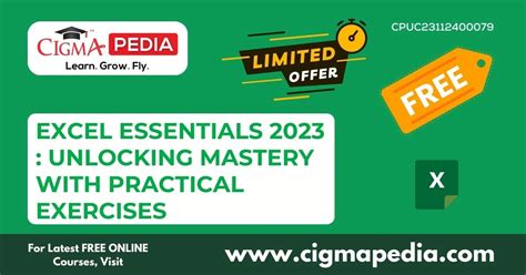 excel essentials 2023 unlocking mastery with practical exercises free course cigma pedia