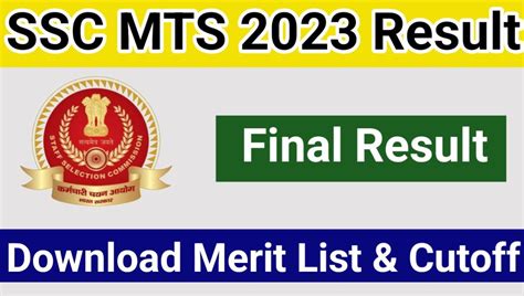 SSC MTS Result Out Download Merit List And Cutoff PDF HaryanaJobs Alert Com