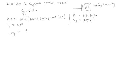 Calculate The Work Done In A Polytropic N121 Compression Of A Gas