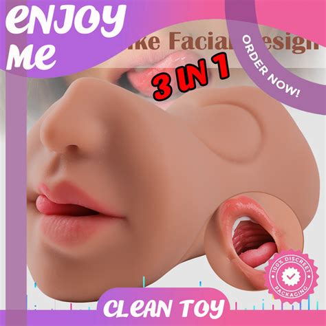 Comfortable Brown 3 In 1 Neutral Smell And Quick To Clean Unmarked Package Sex Toy For Men