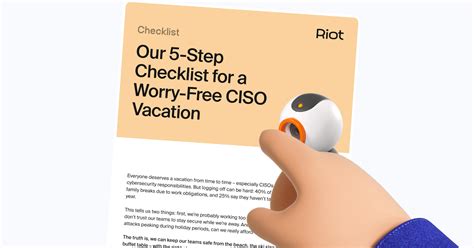 Our 5 Step Checklist For A Worry Free Ciso Vacation