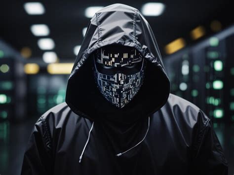 Premium Ai Image Cybersecurity Hacker Hacks Network In Dark Background