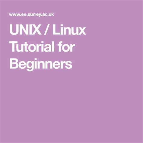 Unix Linux Tutorial For Beginners Kali Linux Tutorials Linux Unix