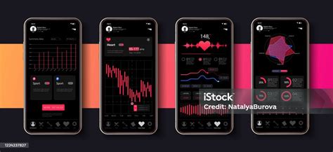 다른 Ui Ux Gui 는 건강을위한 피트니스 응용 프로그램을 화면 모바일 애플 리 케이 션에 대 한 평면 웹 아이콘 응답 웹