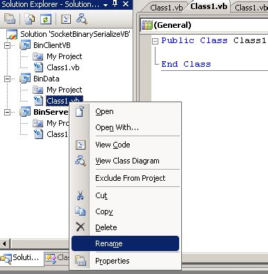 The VB NET Binary Socket Server And Client NET Project Example That Uses Shared DLL Library