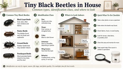 Tiny Black Beetles In House Identification Guide Causes And What To Do