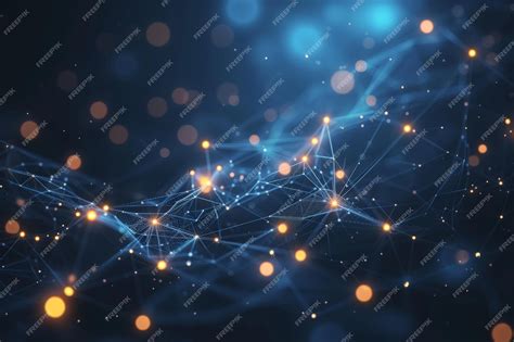 Premium Photo Abstract Glowing Connecting Dots And Lines Background Network Connection Background