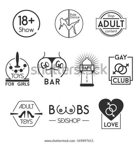 Sex Adult Xxx Badges Black Vector Stock Vector Royalty Free 569897611