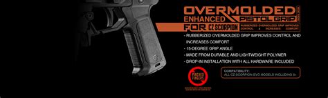 Strike Industries Overmolded Enhanced Pistol Grip For Cz Scorpion Evo Wing Tactical