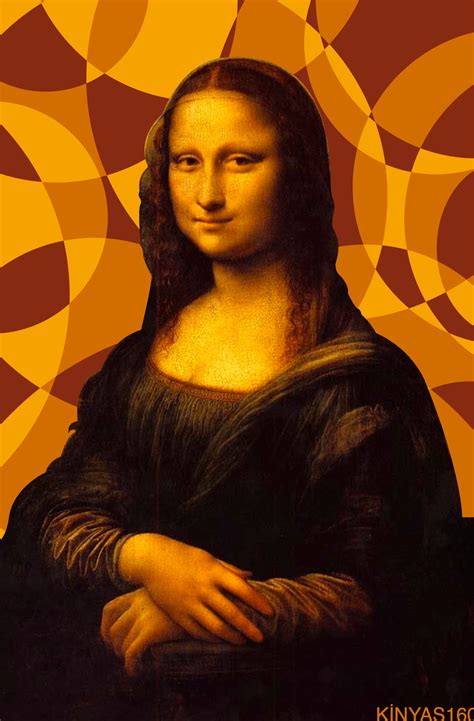 Mona Lisa With Abstract Background Behance