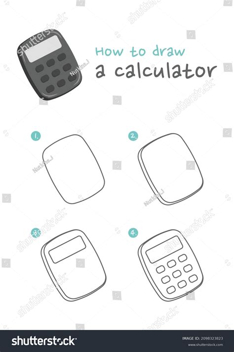 How Draw Calculator Vector Illustration Draw Stock Vector Royalty Free 2098323823 Shutterstock