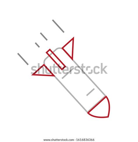 Vector Icon Missile Shape Falling Stock Vector Royalty Free
