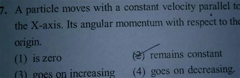 Answered 7 A Particle Moves With A Constant Velocity Parallel To The